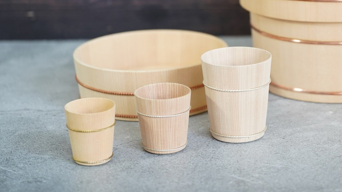 Wooden Sake Cups &Sake Bottle ｜Made in Japan products BECOS