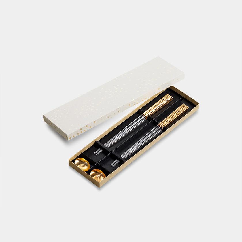 [CHOPSTICKS] CHOPSTICKS / CHOPSTICK REST SET CLEAR PENETRATION (GOLD ...