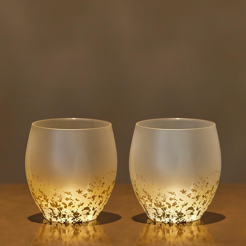 [ROCKS GLASS] STARDUST AKARI GLASS | KANAZAWA GOLD LEAF | HAKUICHI ...