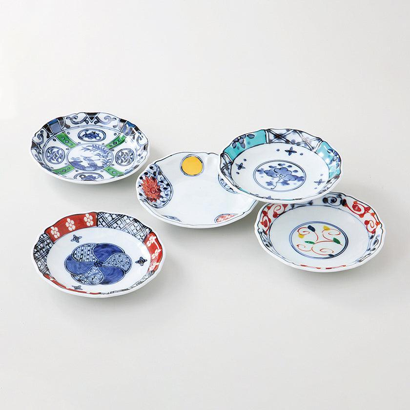 [SMALL DISH] NISHIKI PICTURE SET OF 5 | HASAMI WARES| SAIKAI TOKI ｜Made ...