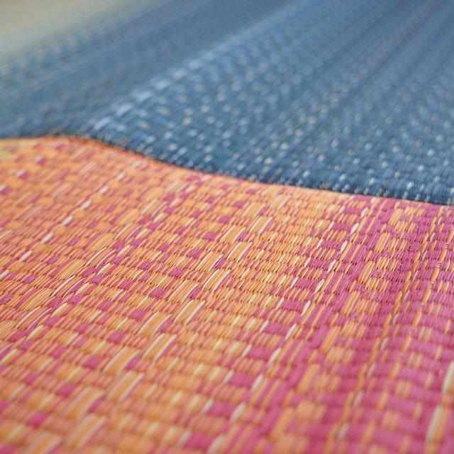 [Tatami] Rush Rug Denim F Joy Red (Oval: 190 X 210 cm) | Tatami | IKEHIKO ｜Made in Japan ...