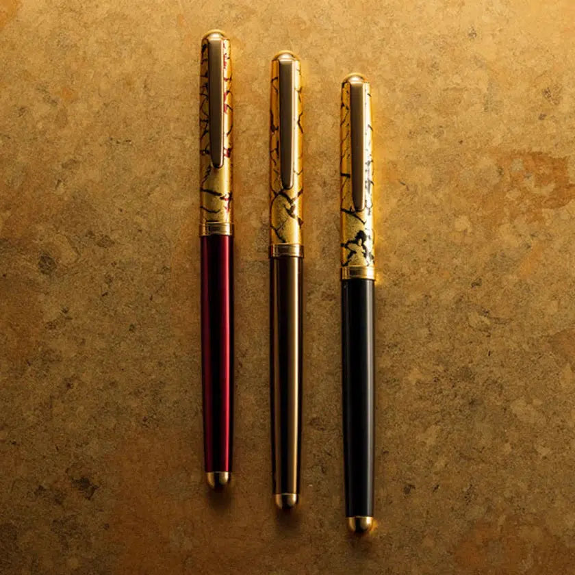 [PEN] CRACK BALLPOINT PEN (BLACK) | KANAZAWA GOLD LEAF | HAKUICHI ｜Made ...