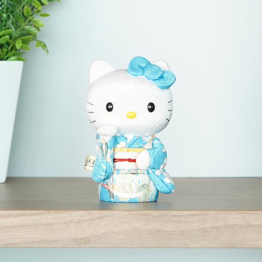 [BECKONING (LUCKY) CAT] HELLO KITTY (BLUE) | EDO ART DOLLS | KAKINUMA ...
