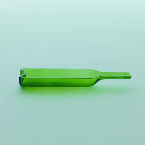 [Large Plate (Platter)] Funew Wine Bottle Half Cut M Green | Edo Cut ...
