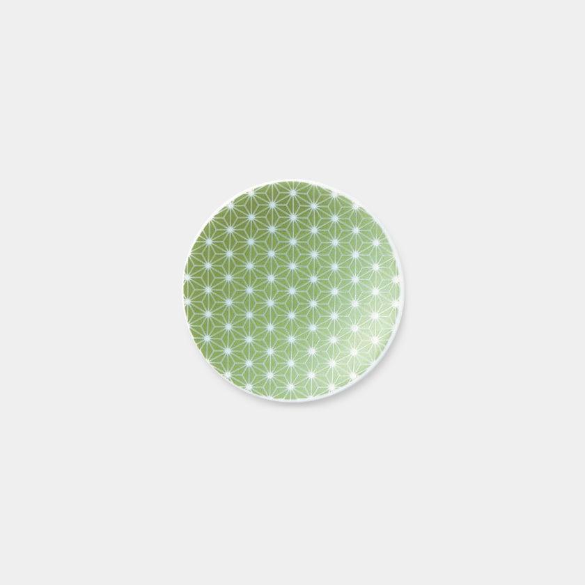 [SMALL DISH (PLATE)] GREEN LUSTER HEMP LEAF | MINO WARES | MARUMO TAKA ...