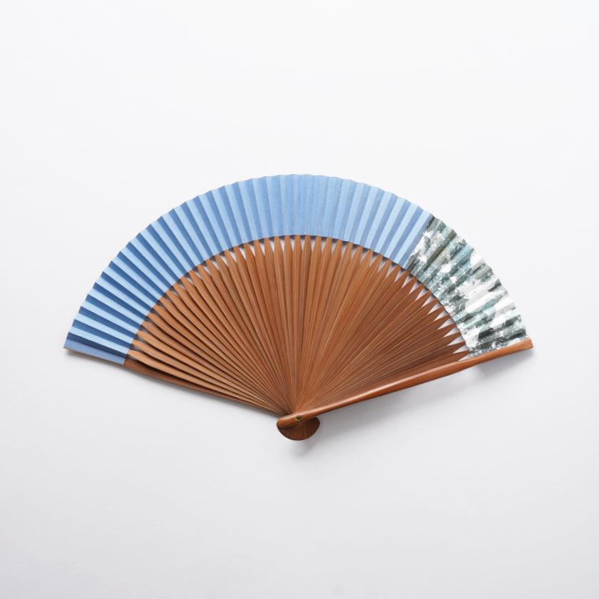 [HAND FAN] HAKUSAI BLUE (SHORT FABRIC) 6.5 SUN | KYOTO FOLDING FANS| Y ...