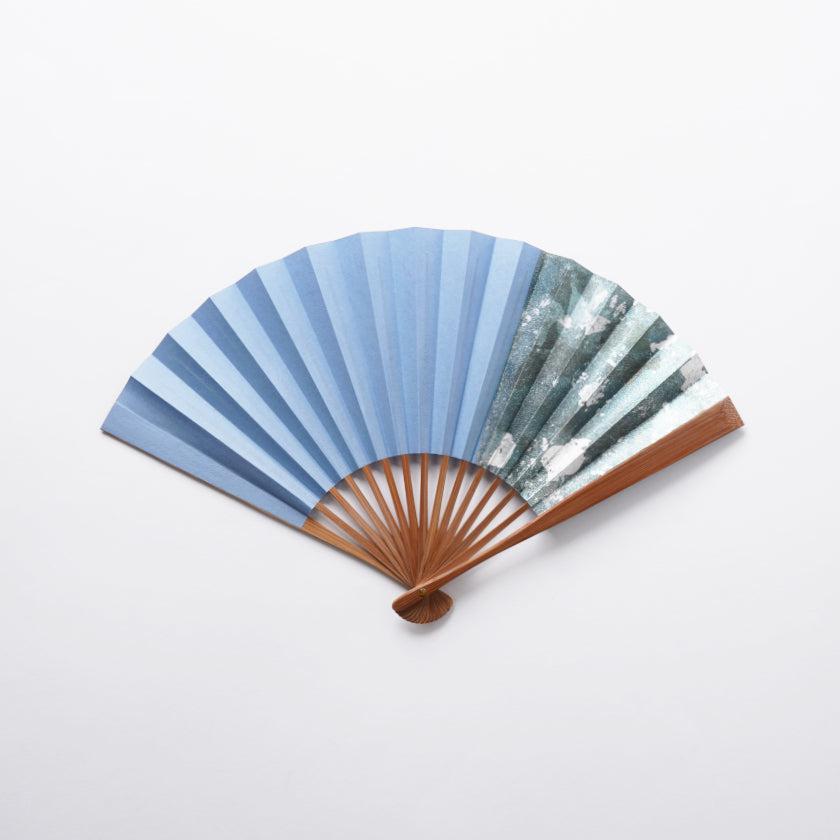 [HAND FAN] HAKUSAI BLUE 6.5 SUN | KYOTO FOLDING FANS| YASUTO YONEHARA ...