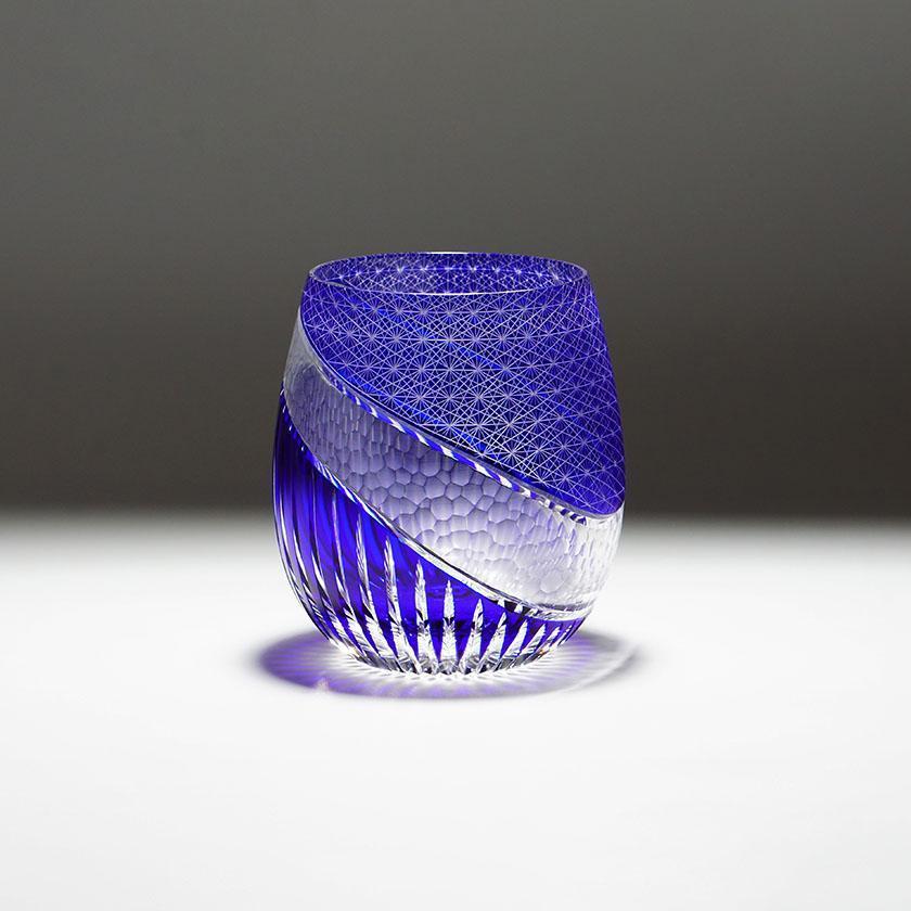 [GLASS] HAKUJA (BLUE) | KIRIKO ｜Made in Japan products BECOS