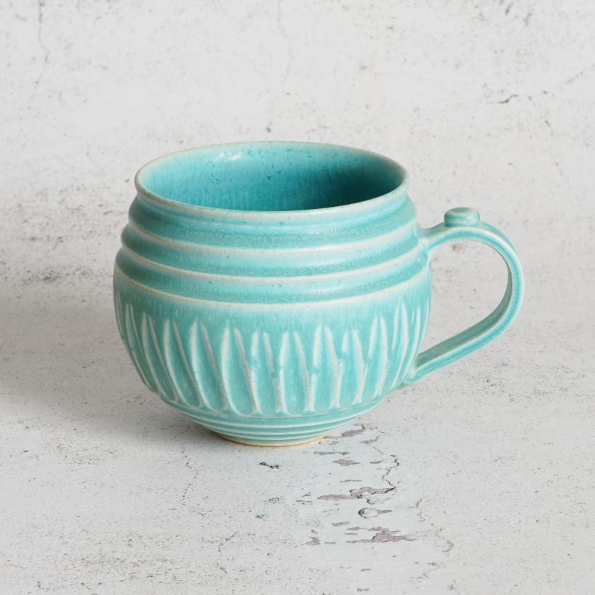 [MUG] TURQUOISE BLUE | OTANI WARE | OTANIYAKI TAMURA 1786 ｜Made in ...