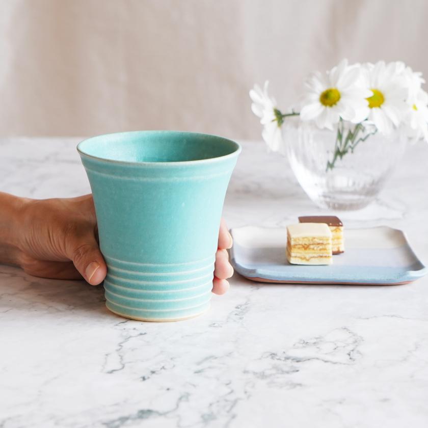 [FREE CUP] TURQUOISE BLUE | OTANI WARE | OTANIYAKI TAMURA 1789 ｜Made in ...