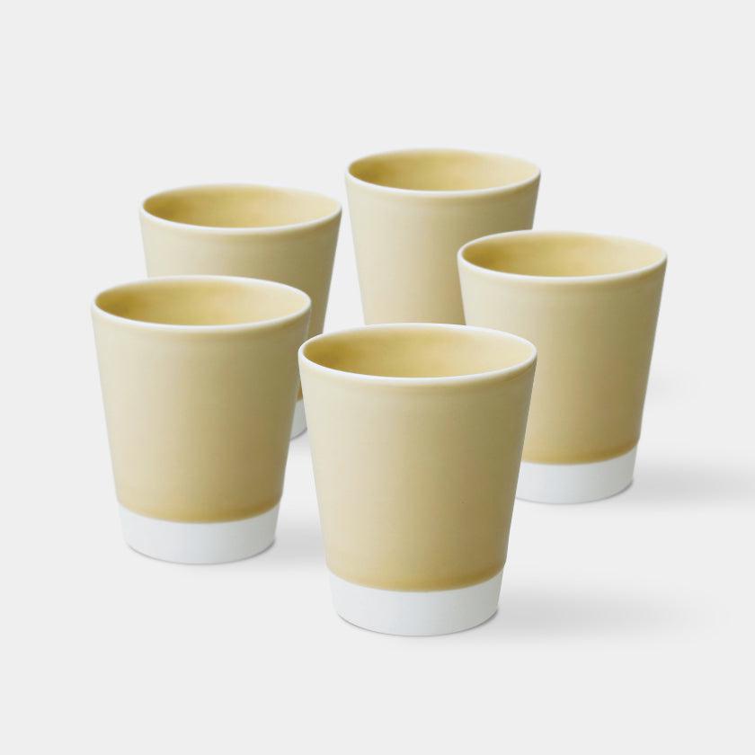 [CUP] ES CUP (M) YELLOW SET OF 5 | HASAMI WARES| SAIKAI TOKI ｜Made in ...