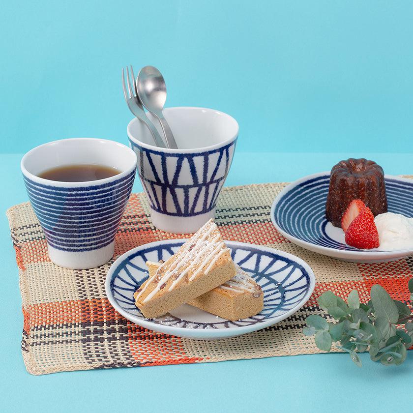 [DISH SETS] INDIGO BALL CUP&TRAY PAIR | HASAMI WARES| SAIKAI TOKI ｜Made ...