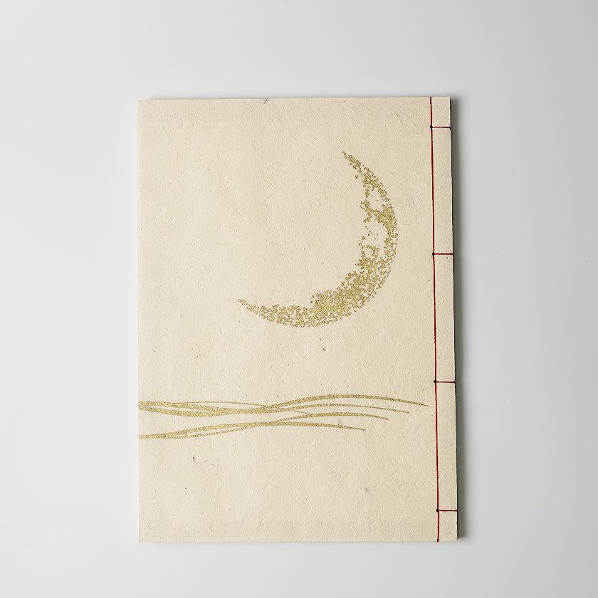 [STATIONERY] NOTEBOOK CRESCENT MOON (WHITE) | KARAKAMI (JAPANESE PAPER ...