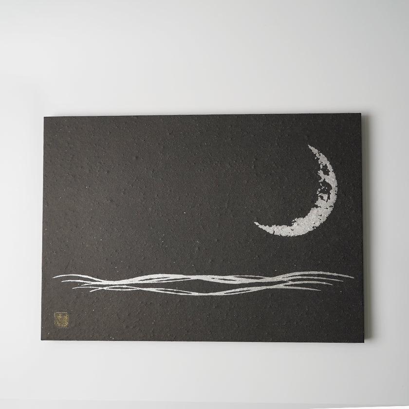 [ARTPANEL] CRESCENT MOON (BLACK) A3 | KARAKAMI (JAPANESE PAPER)｜KEIBIF ...