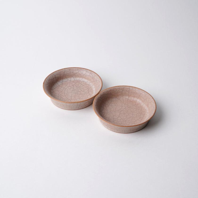 [SMALL DISH] HIBIKI RIM PLATE ROUND (SS) RED PAIR SET | KYOTO-KIYOMIZU ...
